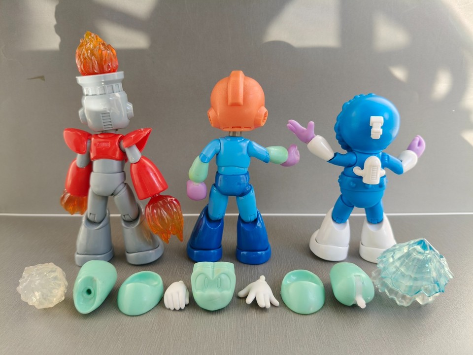 3 Pack Prototype Mega Man, Fire Man & Ice Man Action Figure Test Shot ...