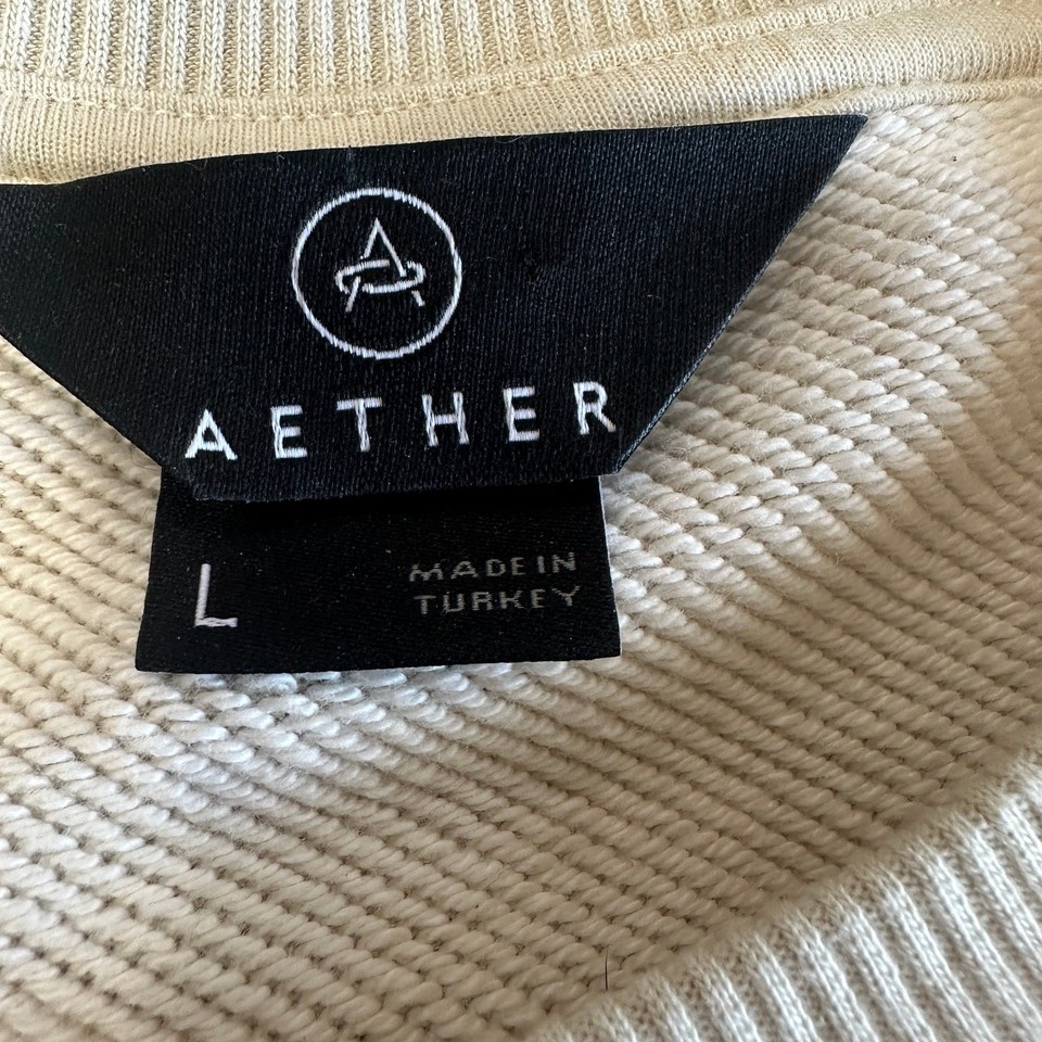 Aether Foundation Pocket Crew Sweatshirt in Bone, Cozycore, Men's Large ...