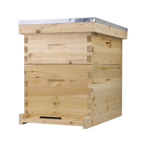 NuBee 8-Frame Beehive Kit – Unassembled (1 Deep + 1 Medium Box) with ...