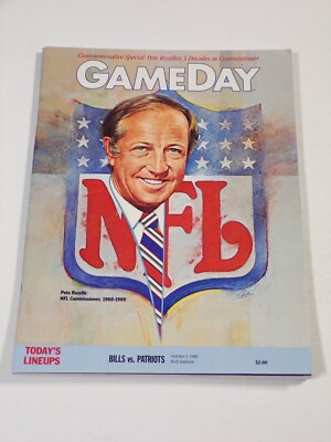 NFL Gameday October 1, 1989, Bills Vs. Patriots, Pete Rozelle ...
