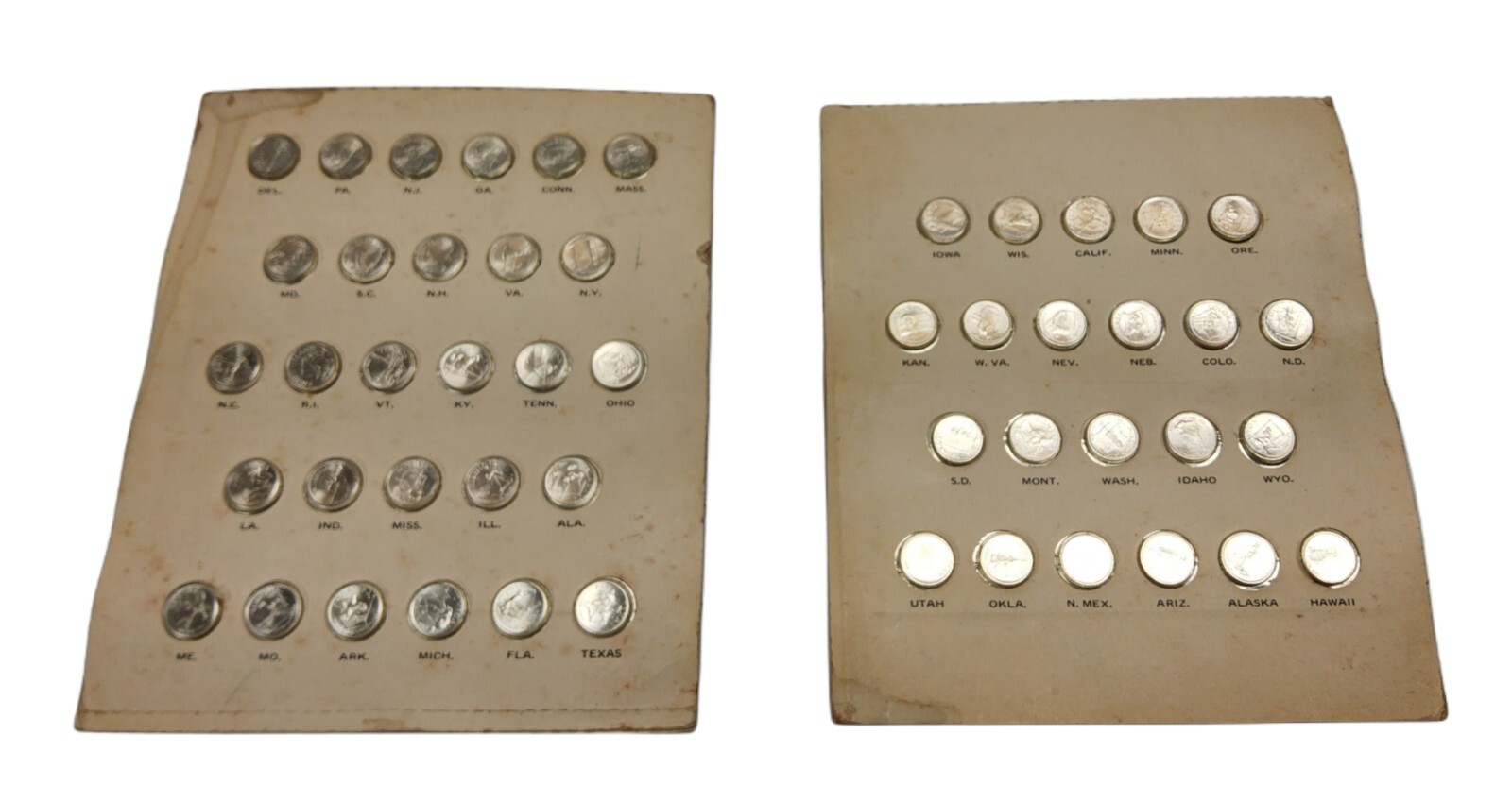 Franklin Mint States Of The Union Sterling Silver Mini Coin Set 50 ...
