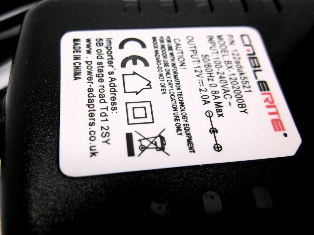 12v BT-Openreach-EchoLife-HG612-Fibre-optic-Modem 120-240v power supply ...