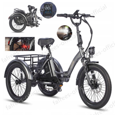 Fafrees F20 Mate Folding Electric Tricycle Trike 48V18.2AH 3 Wheel ...