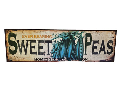 Sweet Pease Seeds Metal Sign Reproduction Home Decor/Advertising 20" x ...