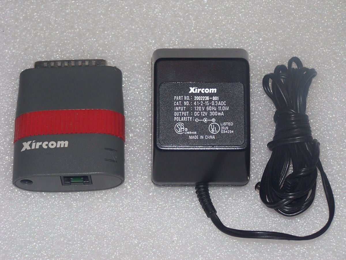 Xircom PE3-10BT PE310BT Parallel Port Ethernet Adaptor w/PS2 Power ...