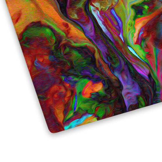 Colourful Retro Cool Funky Glass Chopping Board Kitchen Worktop Saver ...