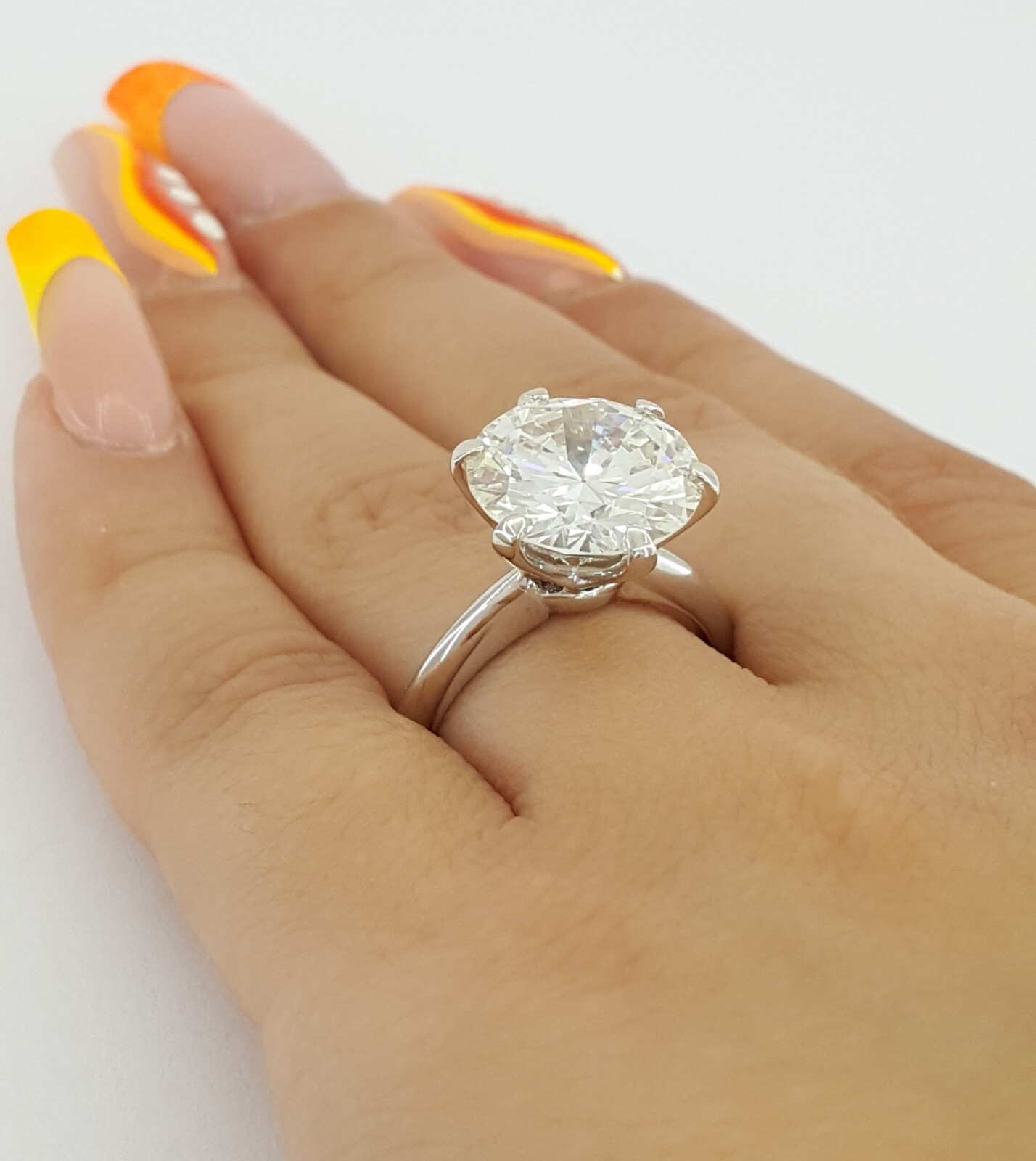 Round Diamond Solitaire Platinum 5.06 ct Engagement Ring J/VS1 GIA Rtl ...