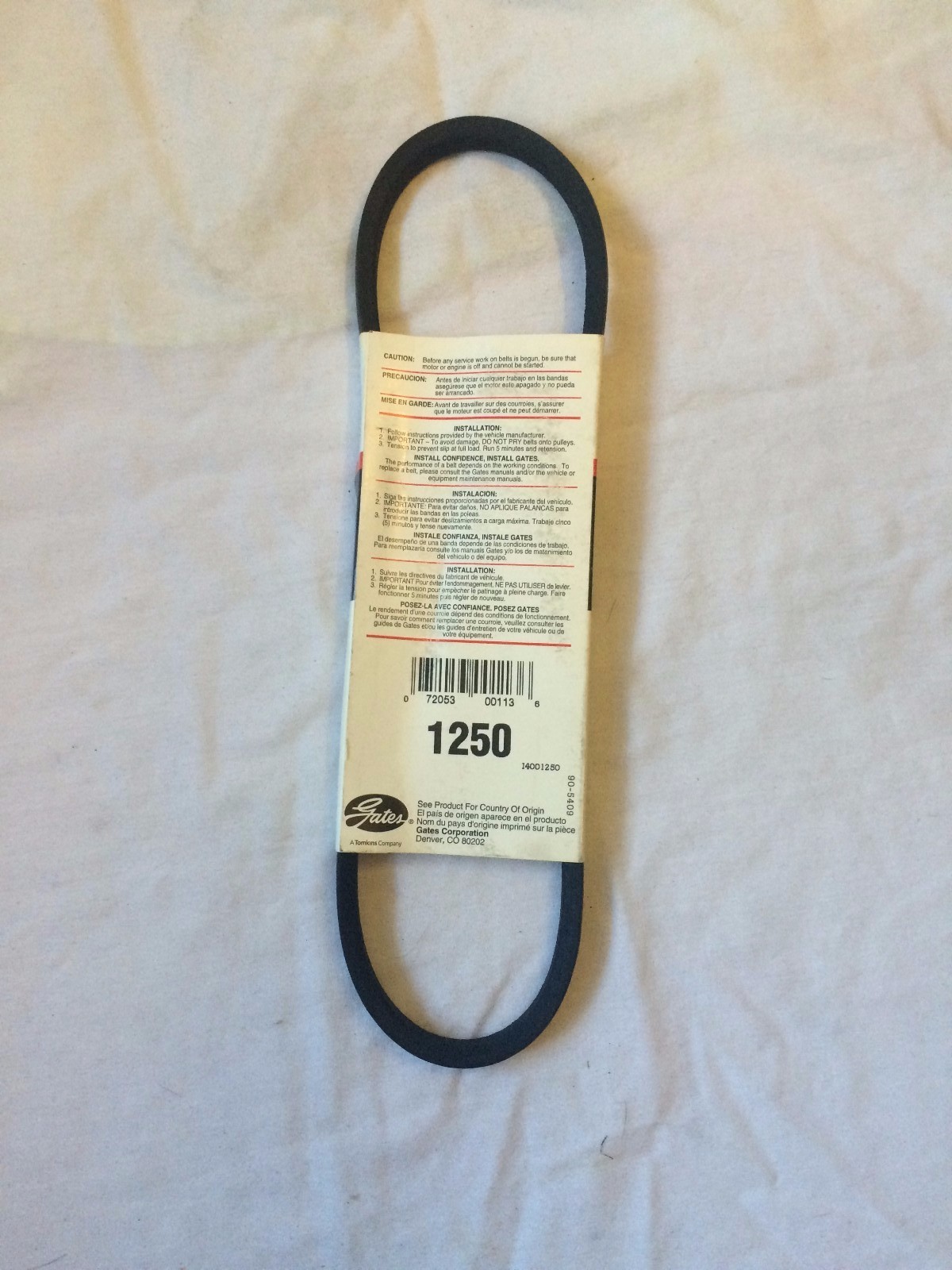 New Old Stock Gates Truflex 1250 Belt | eBay
