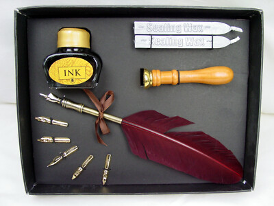 Ritual Calligraphic Set 🔴 Pentagram/Crescent Wax Seal ⚫ Calligraphy Lo ...