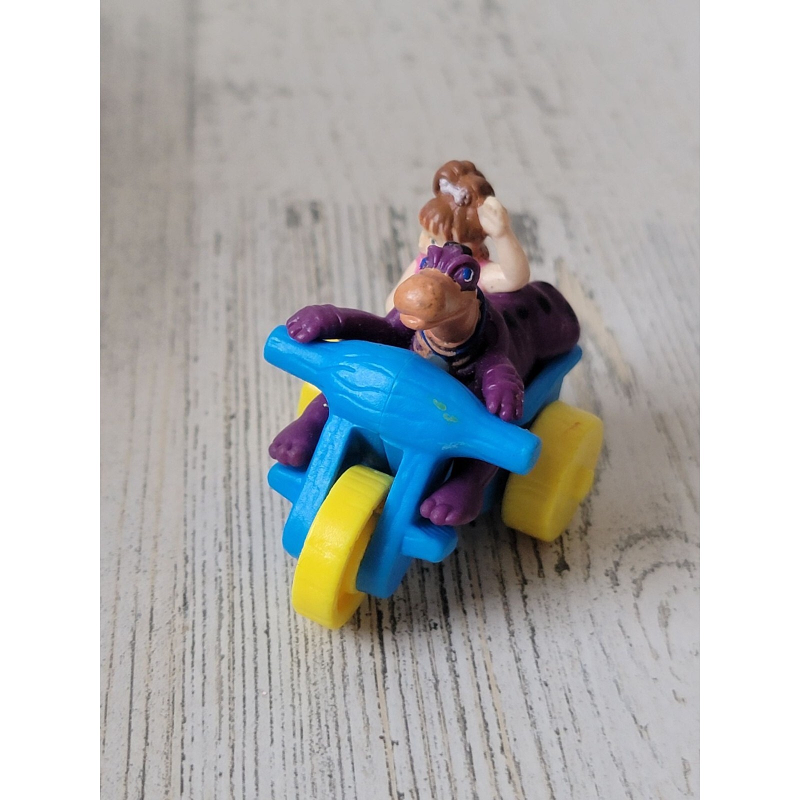Mini purple Flintstone dinosaur car girl toy figure | eBay