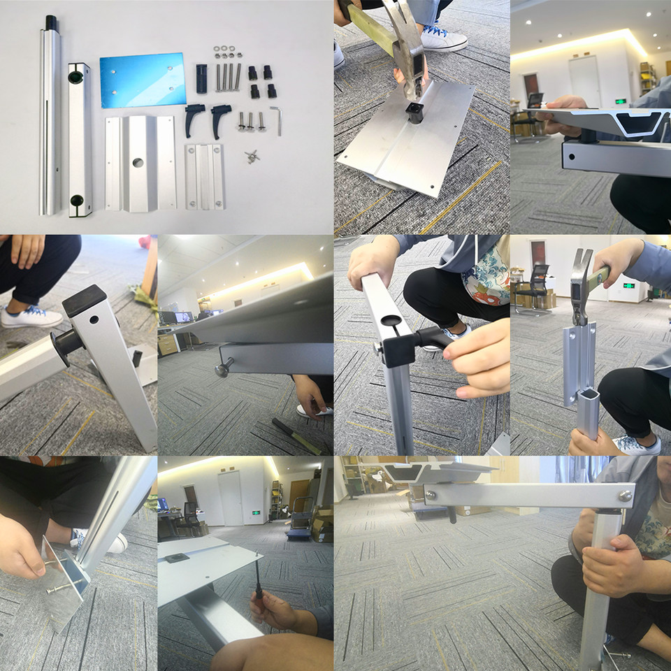 Adjustable 360 Degree Swivel Table Top Mount Pedestal Aluminum Alloy ...