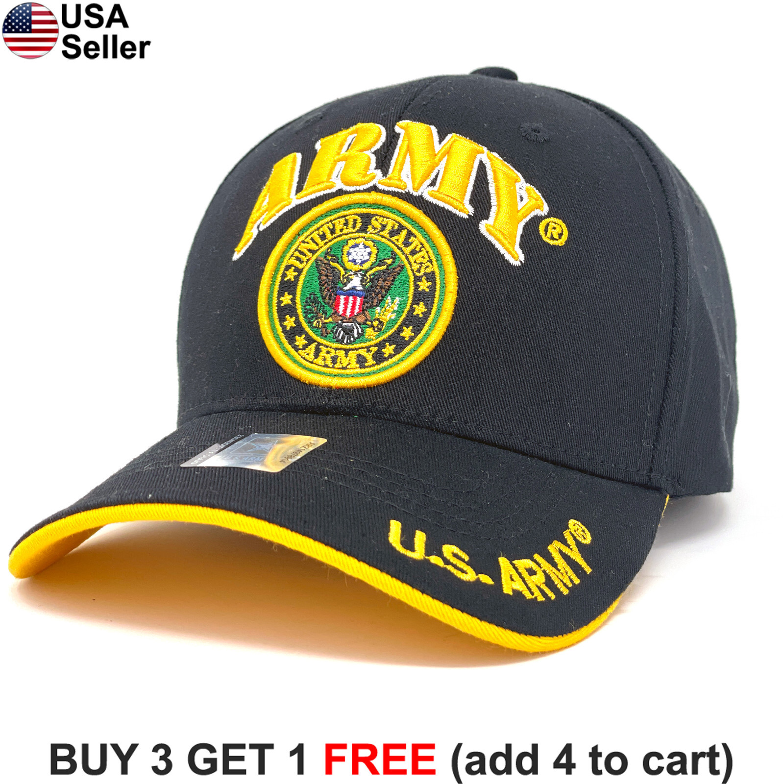 US Army Logo Cap Hat Military Strong U.S. Armed Forces USA Patriotic ...