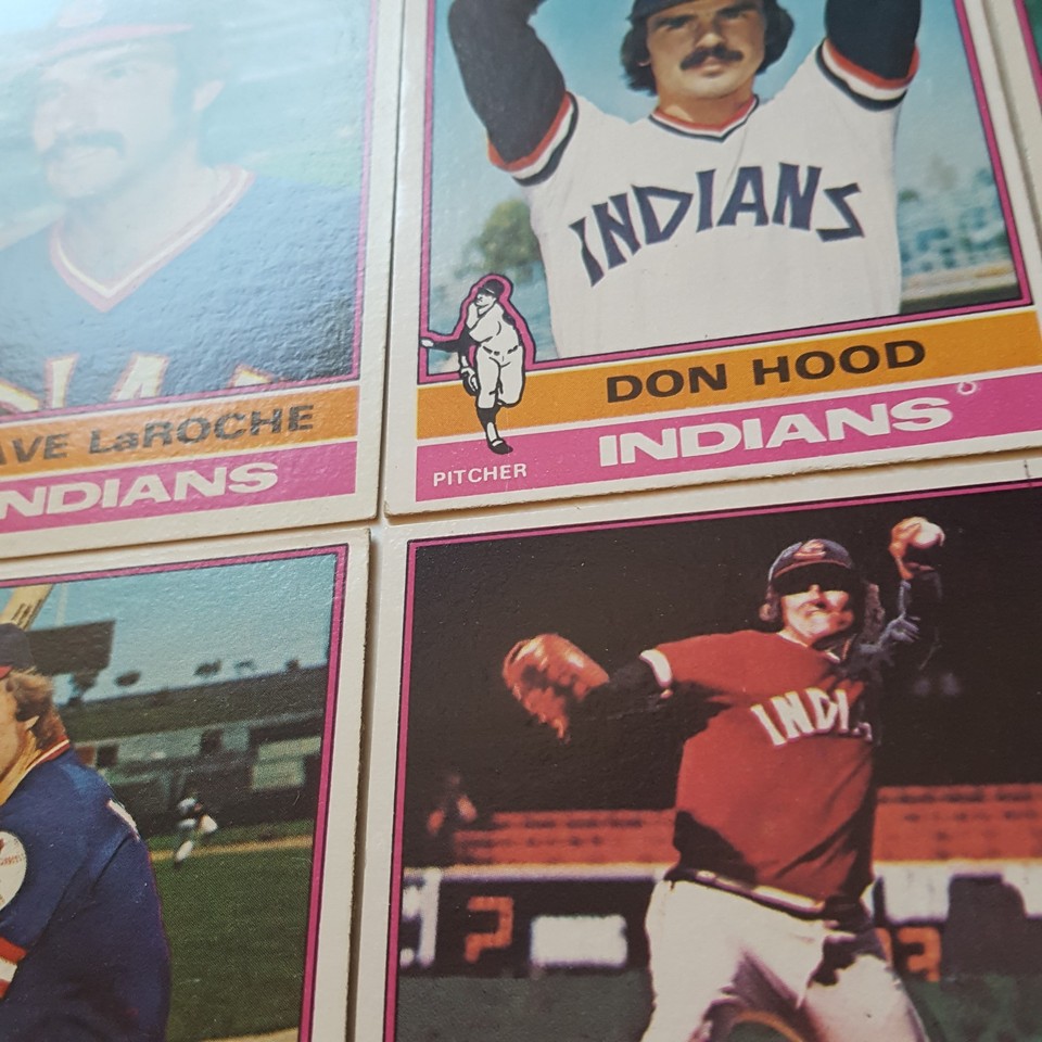 1976 TOPPS Cleveland Indians Set, Rick Waits #433, Charlie Spikes #408 ...