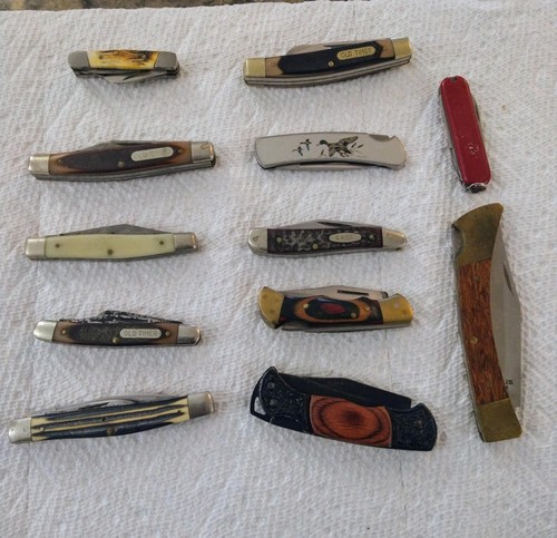 Vintage pocket knife lot 12 in total. Some Old Timer, Case and Buck. | eBay