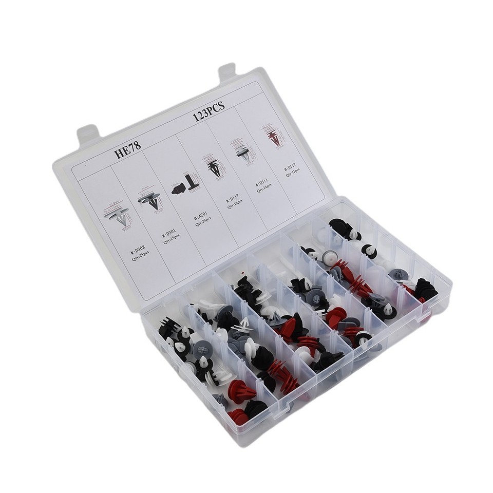 Practical Rivets 123pcs Arch Assortment Auto Bumper Door Fastener Clip ...