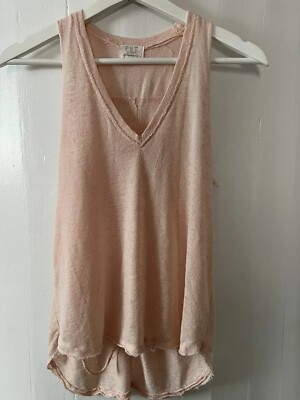 PST Peach Burnout V-neck Distressed Hem Tank Top Size XS | eBay