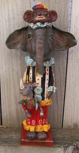Whimsical Folk Art Circus Carnival Elephant Sock Monkey Rhino ...