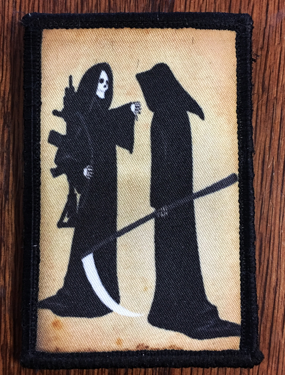 Grim Reaper AR15 Morale Patch Military Tactical Badge USA Flag Hook ...