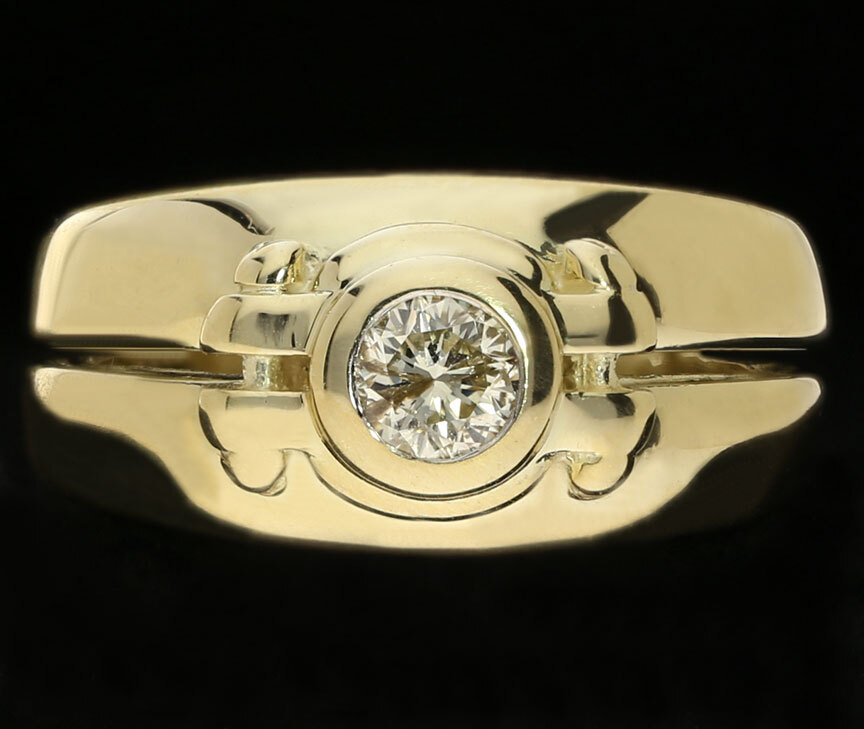 .37CT Diamond Solitaire Ring 14K Yellow Gold 8.4GM Size 7 | eBay