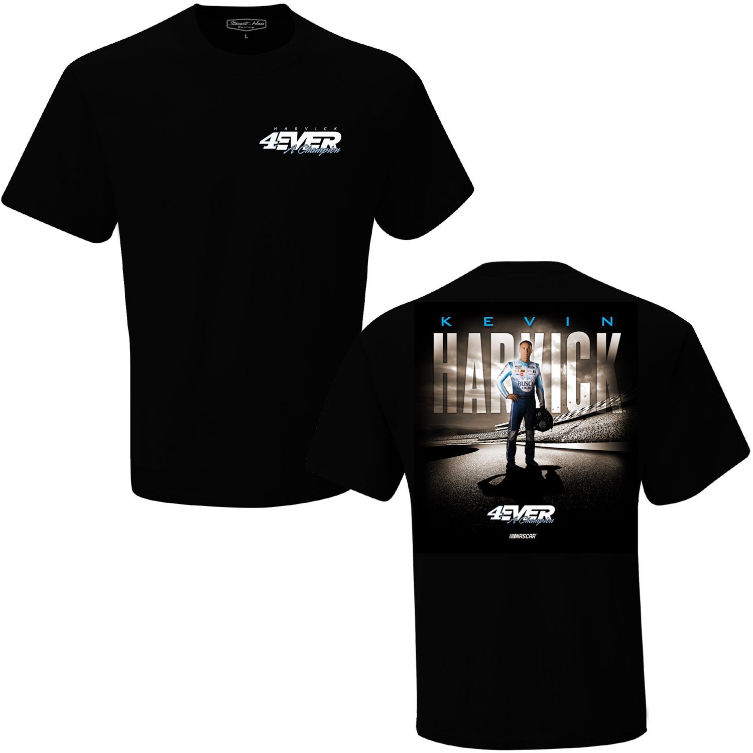 Kevin Harvick 2023 Checkered Flag Sports #4EVER A Champion 2 Spot Tee ...