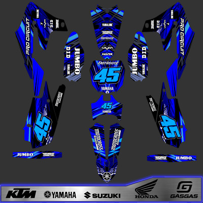 2014 - 2017 YAMAHA YZ450F GRAPHICS KIT YZF450 MOTOCROSS DECALS HIGH ...