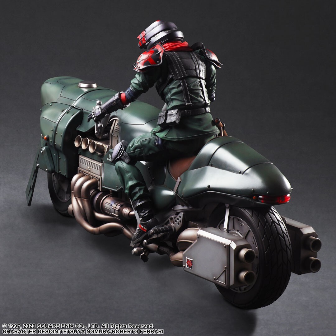 FF7R Shinra Elite Security Officer Motorcycle 10.5in Action Figure PLAY ...