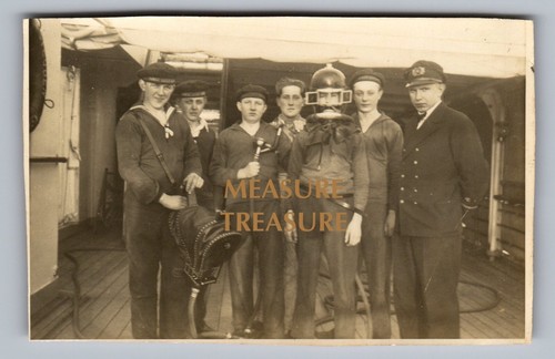 C.1920 NORDD LLOYD SAILORS DIVER, DIVING GEAR, SHIP CAPTAIN PHOTO F18 ...