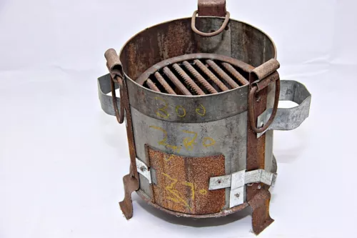Vntg Style Cooking Heating Forged Iron Sigdi Sigri Stove Wood Burning ...