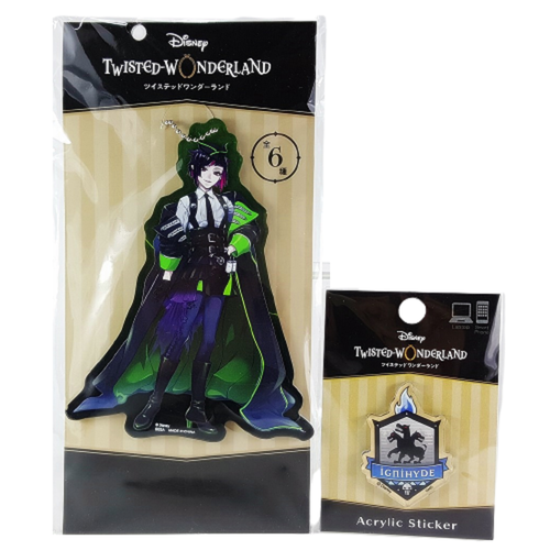 Disney Twisted Wonderland Acrylic Keychain + Acrylic Sticker Set of 2 ...