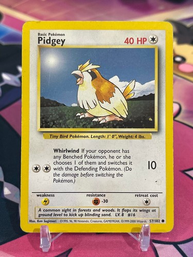 Pokémon TCG Pidgey Base Set 57/102 Regular Unlimited Common | eBay