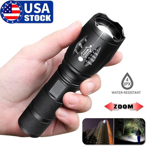 Powerful Flashlight Waterproof Torch Portable Camping Tactical ...