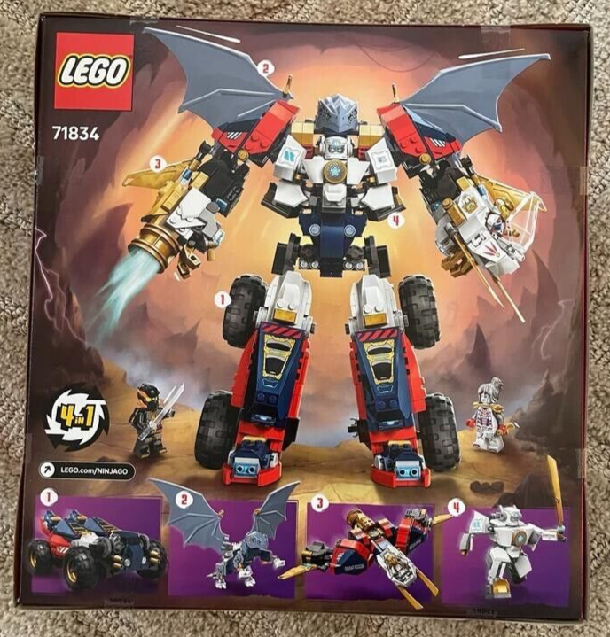 LEGO Ninjago Zane's Ultra Combiner Mech 71834 Toy Building Kit 1187 pcs ...