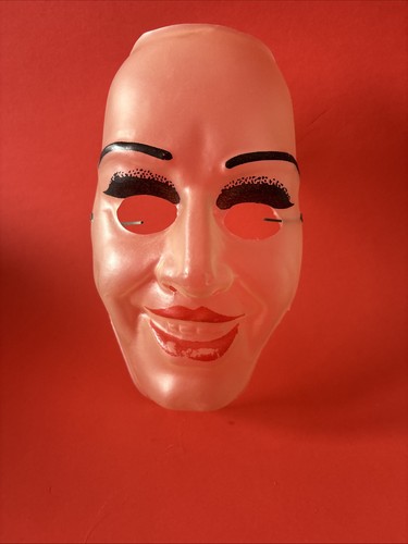 Plastic Mask Halloween Ben Cooper Vtg Gypsy Clear Face Ugly Old Makeup ...