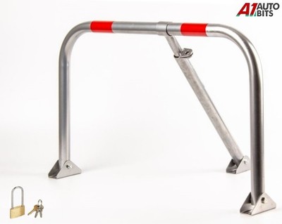 Folding Parking Post Car Security 3 Legged Barrier With Padlock + 3 ...