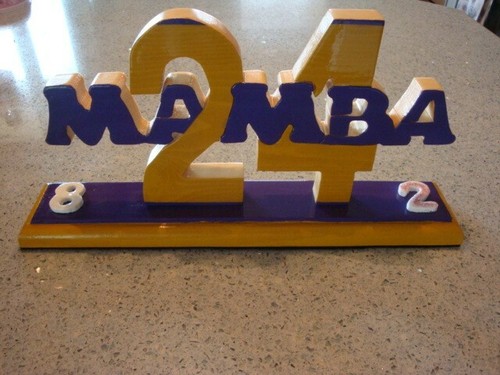 Kobe Bryant Wood Art Sign " MAMBA " | eBay