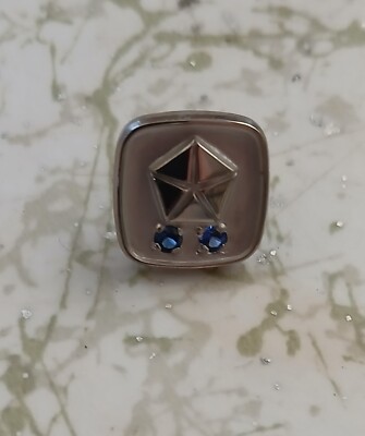 Vintage Chrysler Mopar, 2 blue stones, 1/10 10k Tie Tac /lapel pin ...