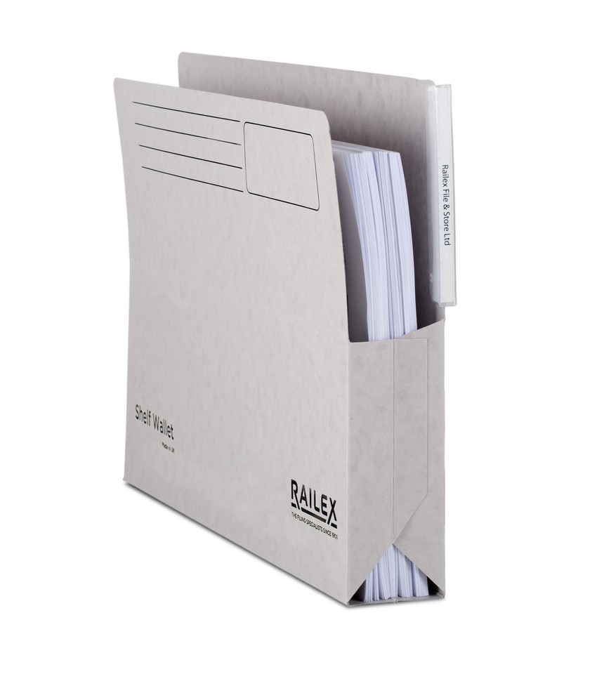 Railex Shelf Wallet SW5 A4 Foolscap 350gsm Document Filing Storage ...