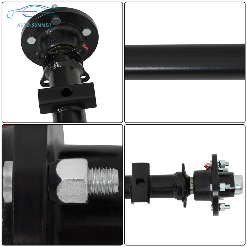 3.5K 5 lug Boat Trailer Axle 3500 lbs Cargo RV Camper Utility Axle w/ U ...