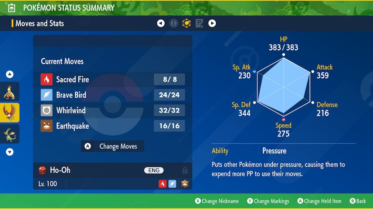 Shiny Ho-Oh Event Japan PC Kyoto Event | Untouched Pokemon Scarlet and ...