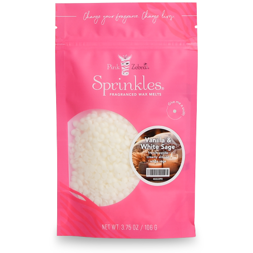 Pink Zebra Sprinkles VANILLA & WHITE SAGE Scented Wax Melts 3.75 oz | eBay