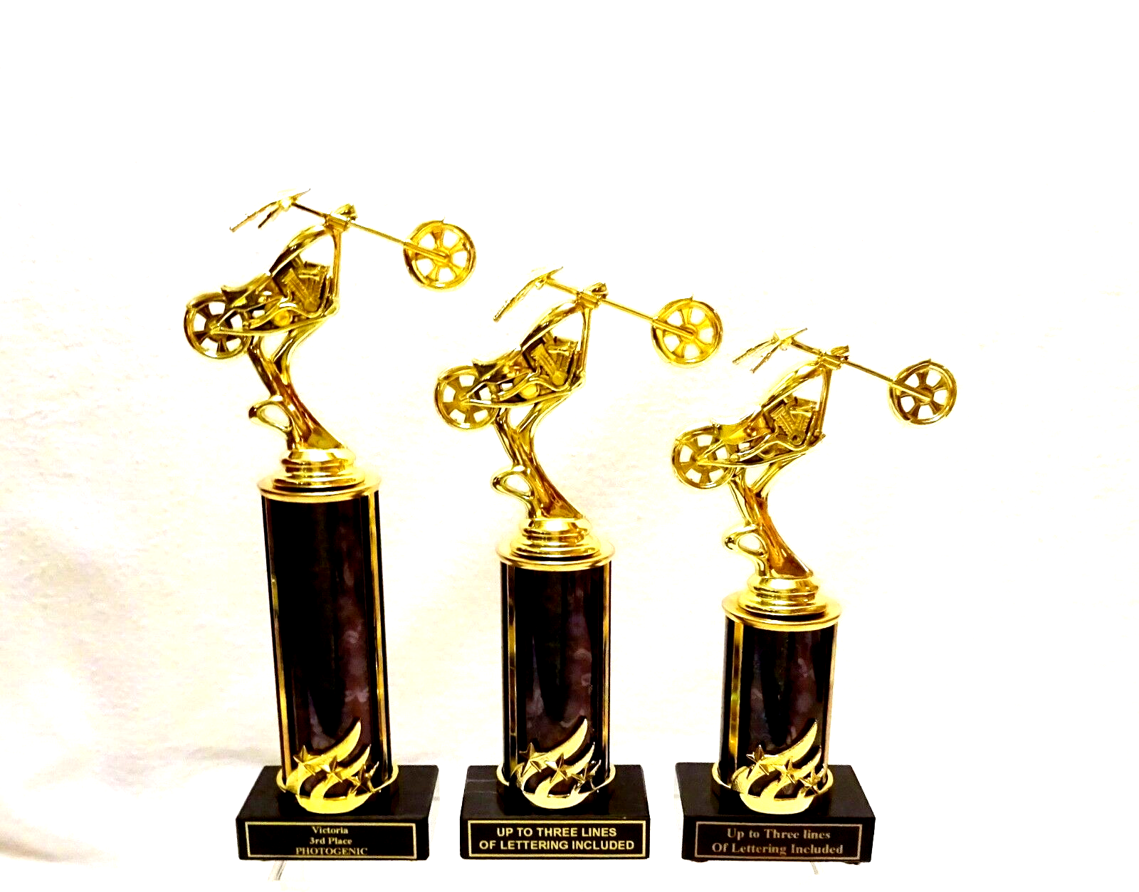 MOTORCYCLE TROPHY, BIKE AWARD, MOTORCYCLE SHOW CHOPPER 123 EIGHT COLORS ...