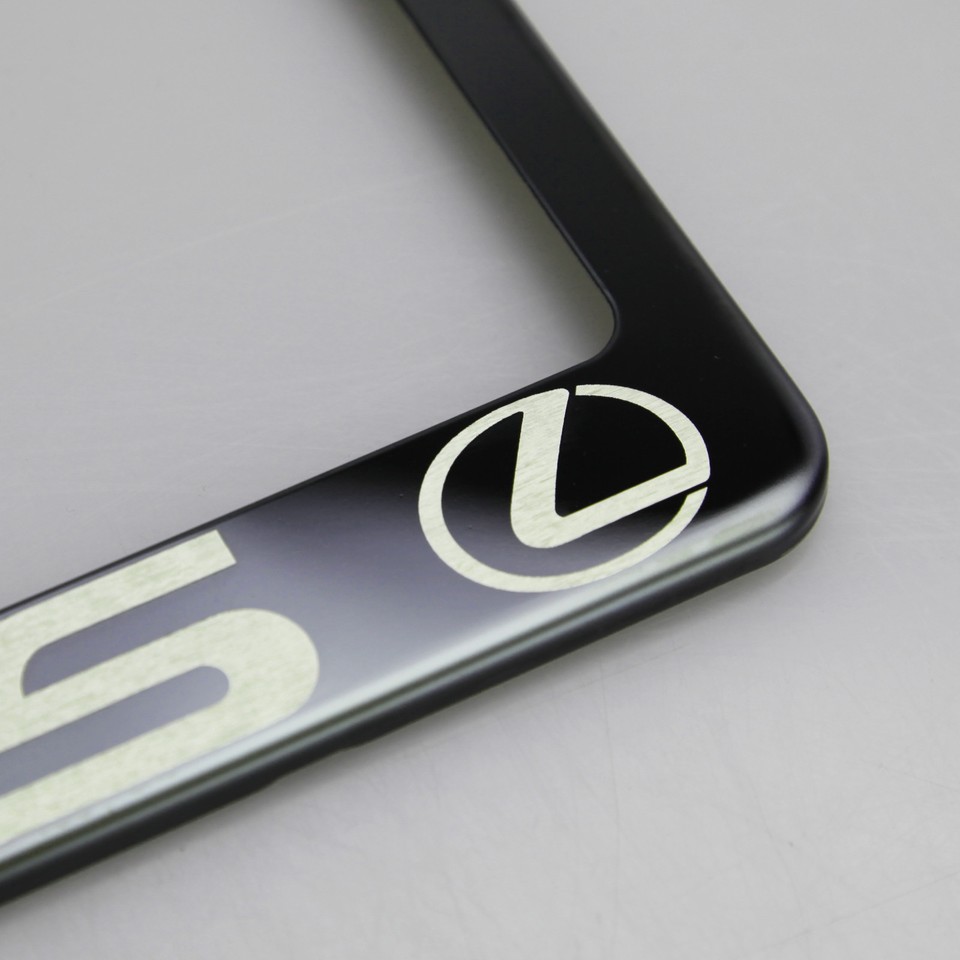 Titanium Gun Metal License Plate Frame SRT Laser Etched Metal Screw Cap ...