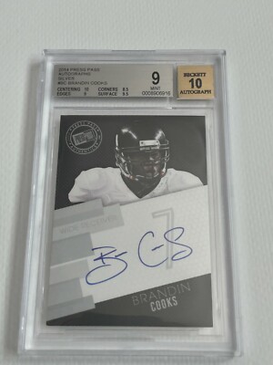 2014 Press Pass BRANDIN COOKS Signed On Card Autograph BGS 10 AUTO ...