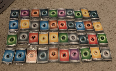 Pokemon Card BULK Lot ALL BASIC ENERGY from ETBs 40 SEALED PACKS | eBay