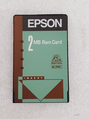 Vintage Rare EPSON 2MB RAM PCMCIA Memory Card Made in Japan | eBay