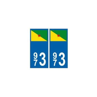 973 Guyane autocollant plaque blason armoiries stickers département | eBay