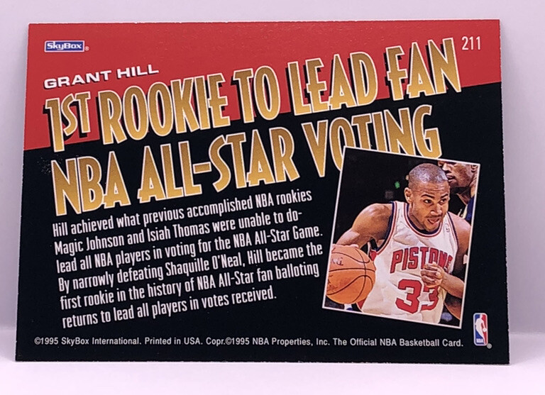 1995-96 NBA Hoops - #211 Grant Hill, Grant Hill for sale online | eBay