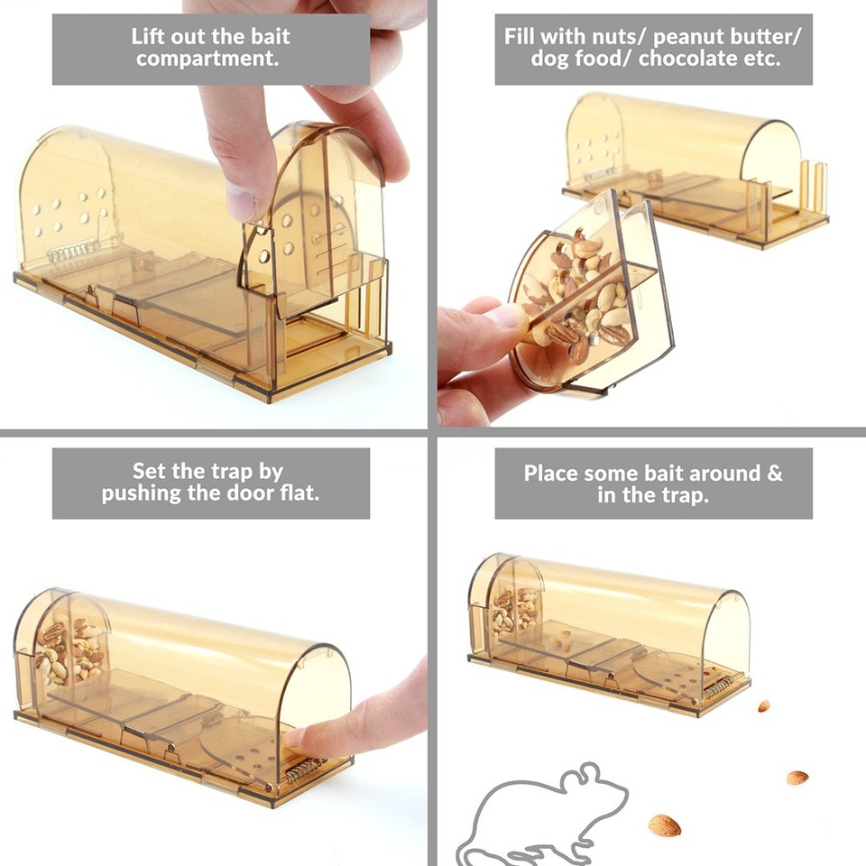 2/4pack Humane Mouse Traps Live Catch and Releas Best Selling Mousetrap ...
