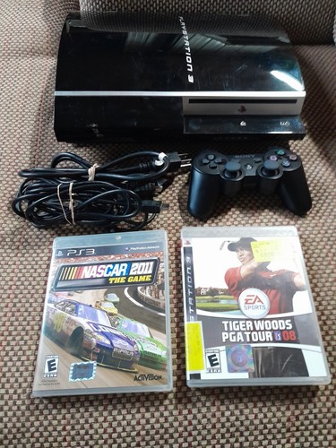 Sony PlayStation 3 PS3 Model CECHK01 Fat Console Black w/ 1Controller ...
