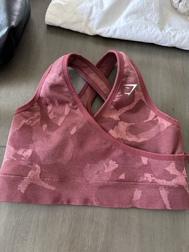 Gymshark Adapt Raspberry Camo Bra Womens Size Small EUC | eBay